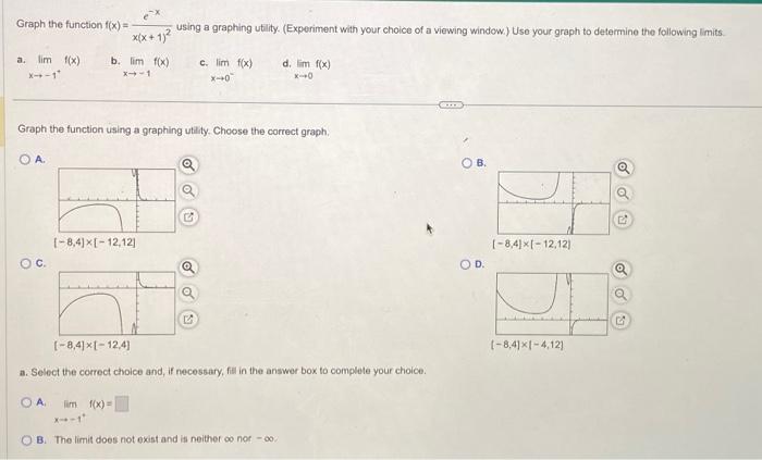 Solved Graph the function f(x)=x(x+1)2e−x using a graphing | Chegg.com