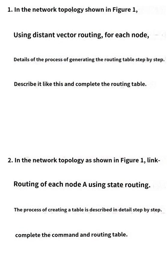 Solved 1. In the network topology shown in Figure 1, Using | Chegg.com
