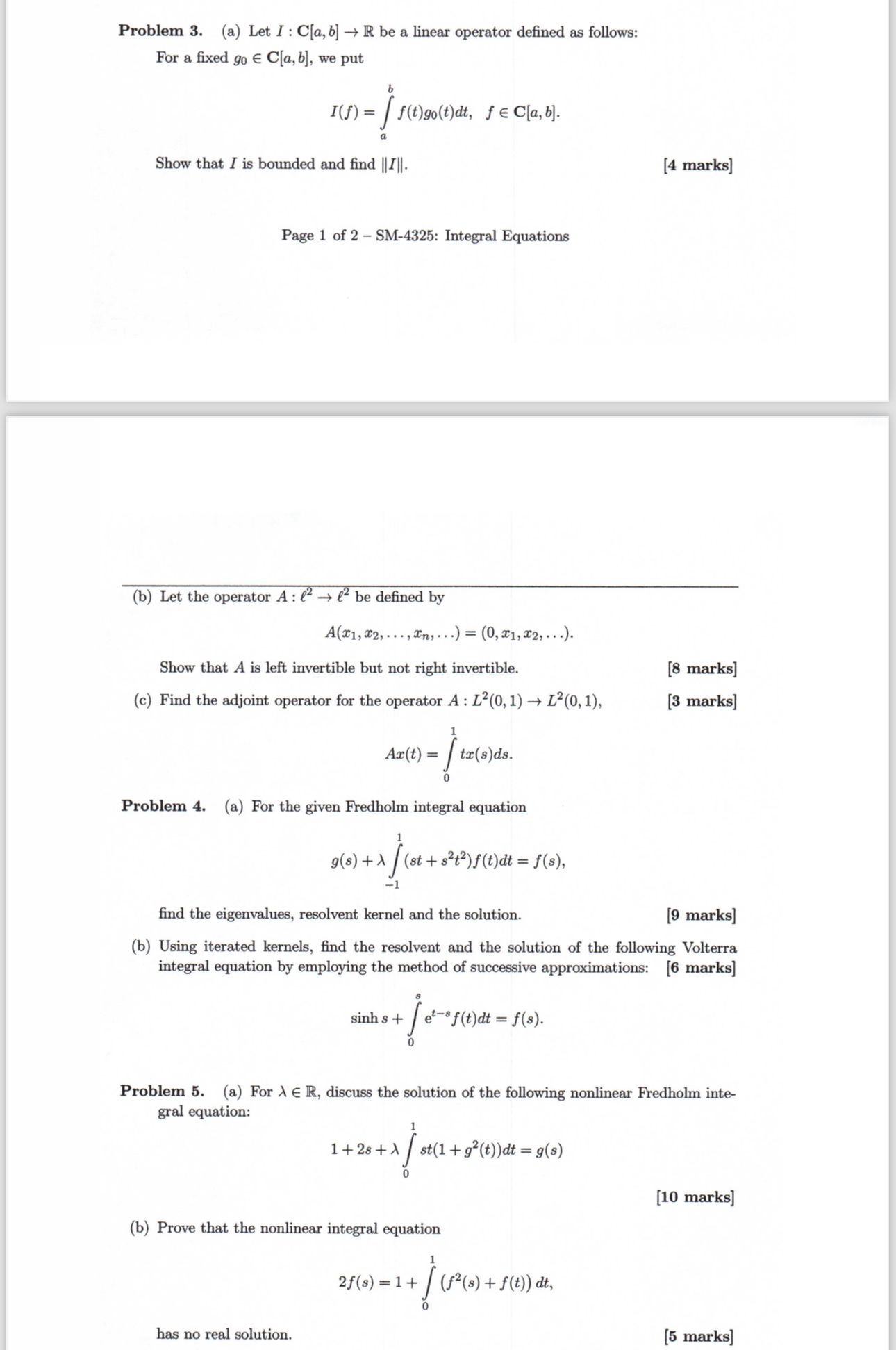 Solved Problem 3. (a) ﻿Let I:C[a,b]→R ﻿be a linear operator | Chegg.com