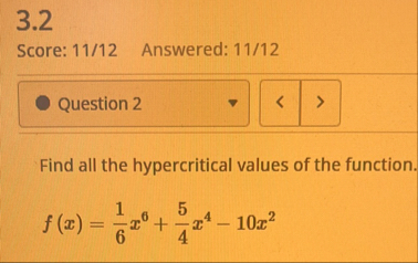 Solved 3.2Score: 11/12 ﻿Answered: 11/12 Find all the | Chegg.com