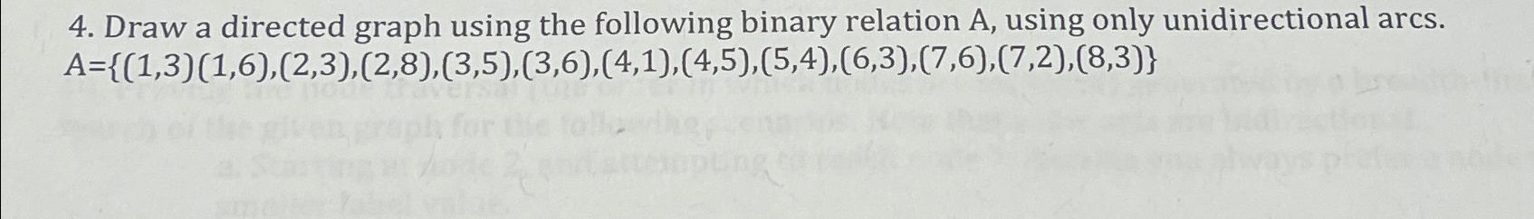 Solved Draw a directed graph using the following binary | Chegg.com
