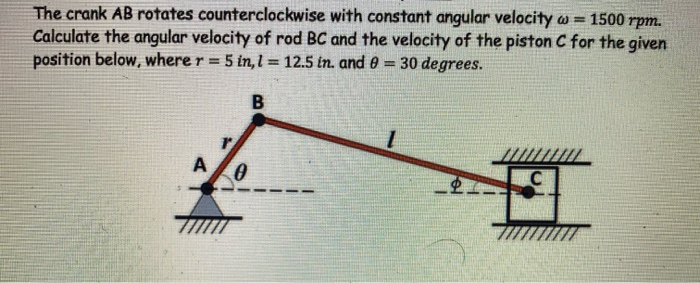 Solved The crank AB rotates counterclockwise with constant | Chegg.com
