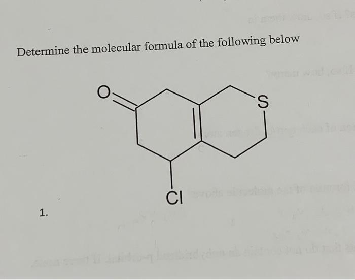 Solved Determine the molecular formula of the following | Chegg.com