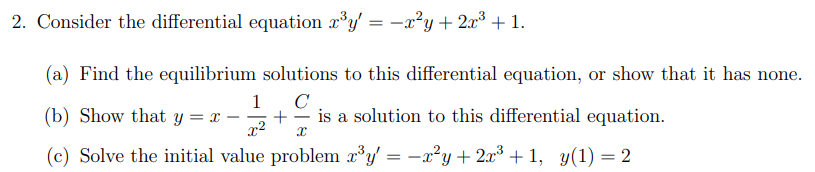 Solved Consider the differential equation | Chegg.com