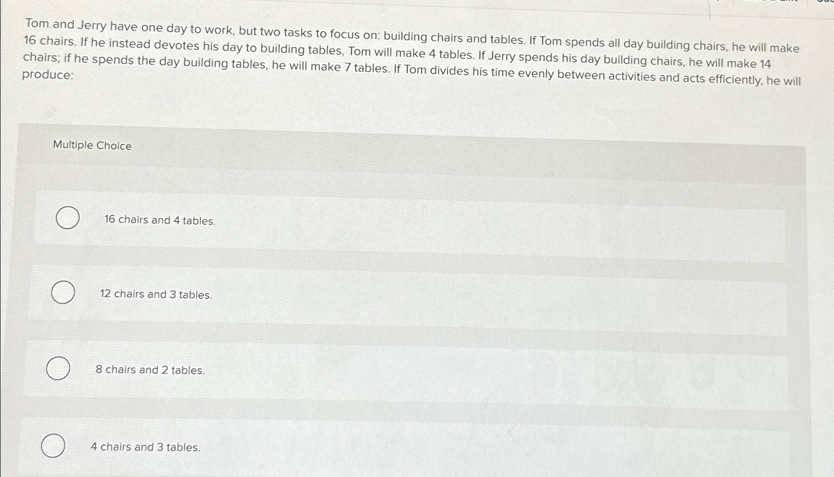 Solved Tom and Jerry have one day to work, but two tasks to | Chegg.com