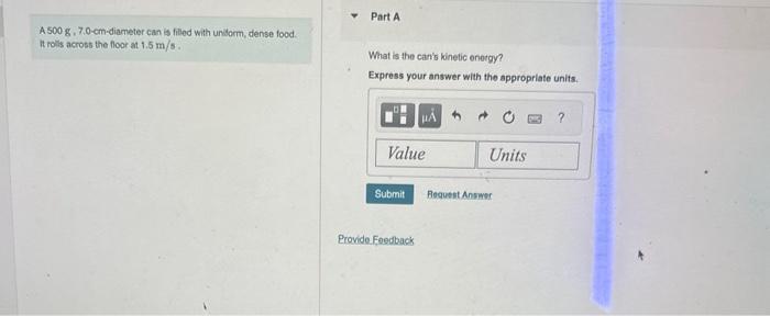 Solved A 500 g,7.0-cm-diameter can is filled with unilom, | Chegg.com