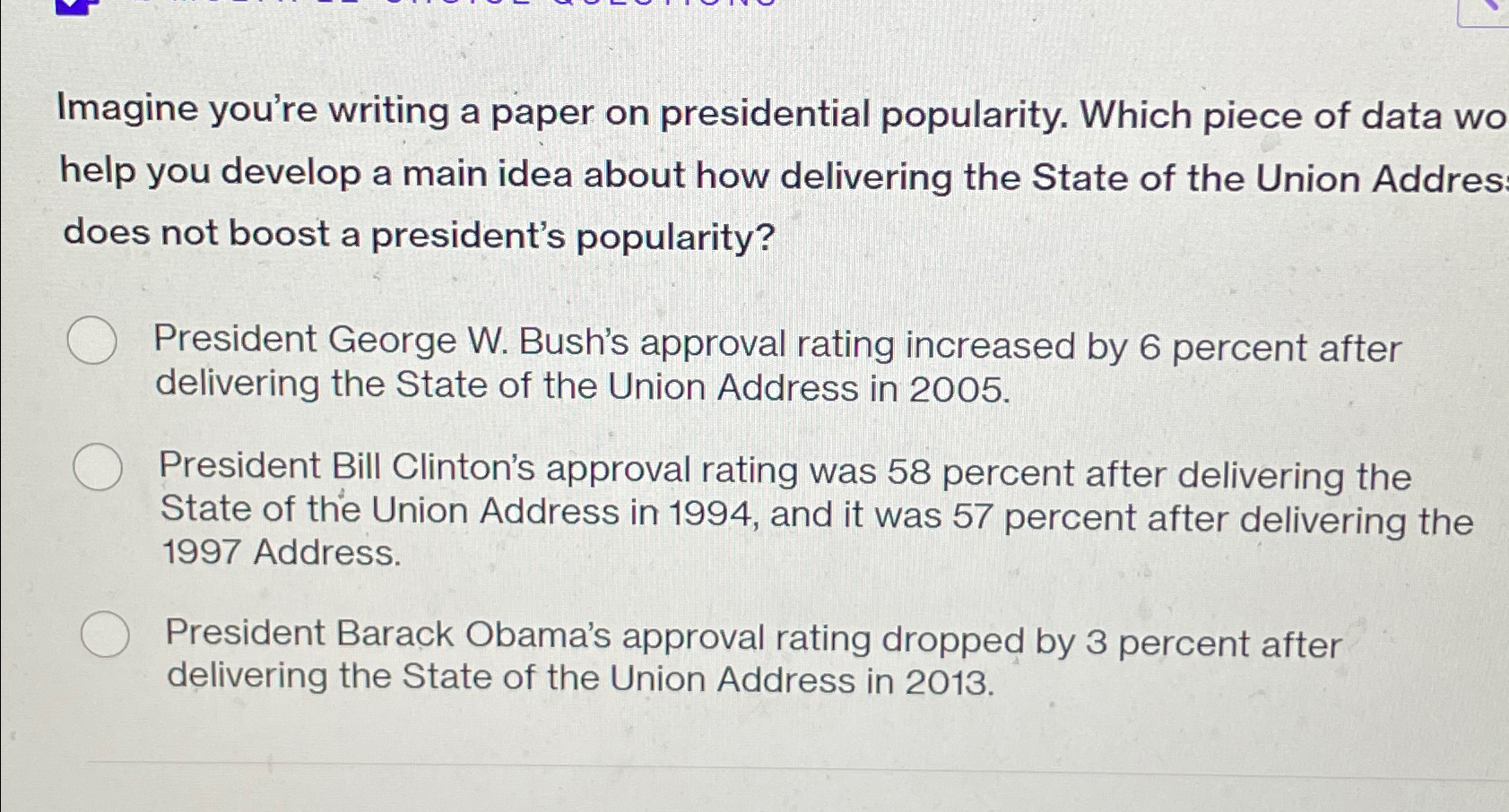 Solved Imagine you're writing a paper on presidential | Chegg.com