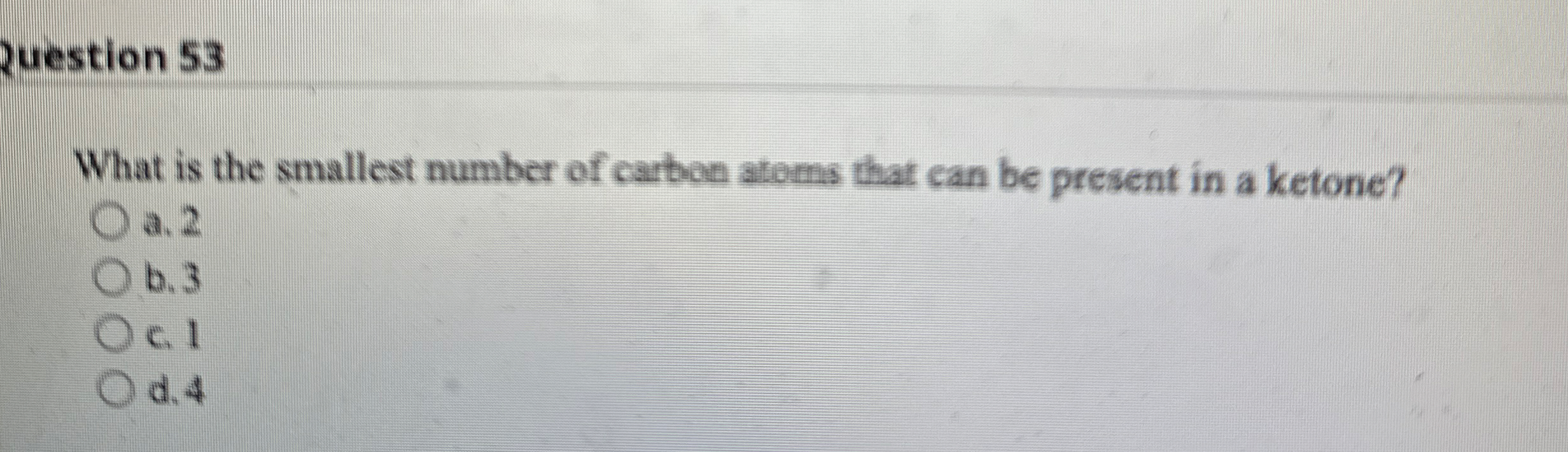 Solved question 53What is the smallest number of carbon | Chegg.com