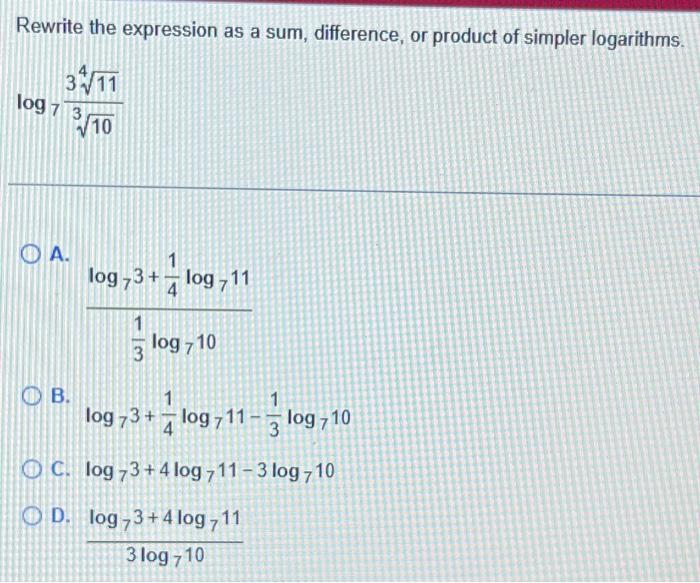 Solved Rewrite the expression as a sum, difference, or | Chegg.com