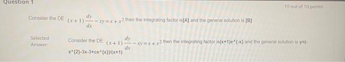 Solved Differential Equations prove the given answer ans | Chegg.com