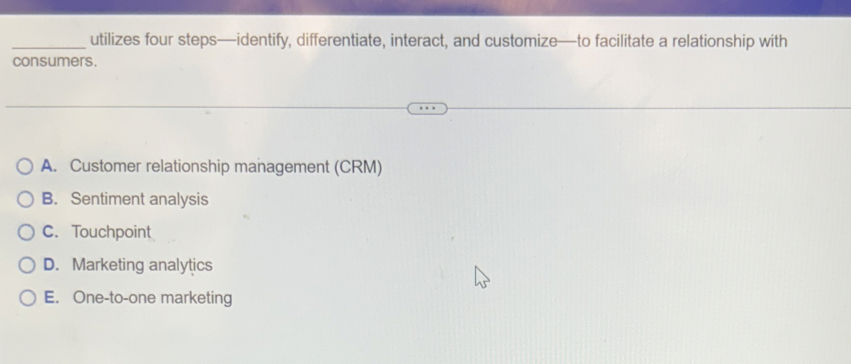 Solved utilizes four steps-identify, differentiate, | Chegg.com