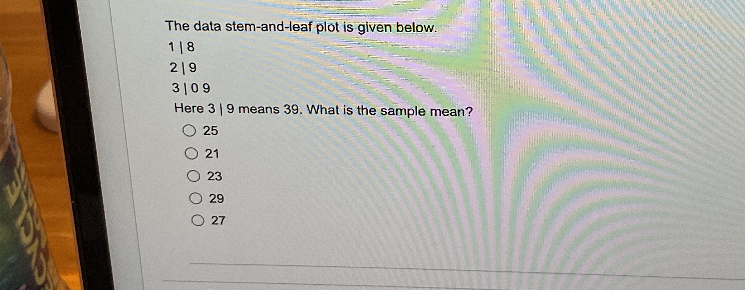Solved The data stem-and-leaf plot is given | Chegg.com