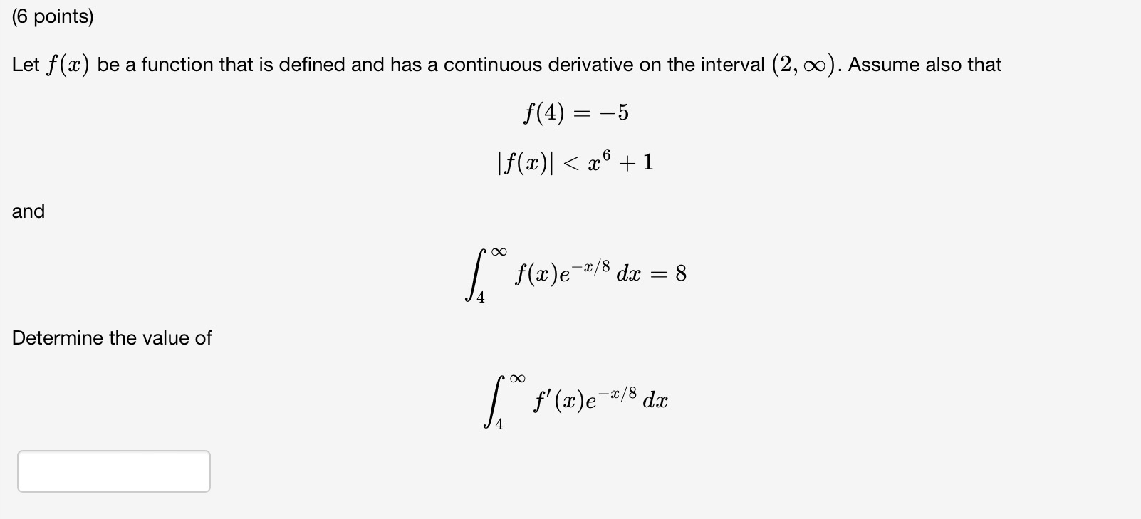Solved (6 ﻿points)Let f(x) ﻿be a function that is defined | Chegg.com