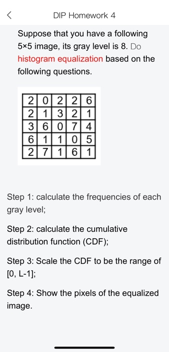 Solved DIP Homework 4 Suppose that you have a following 5x5 | Chegg.com