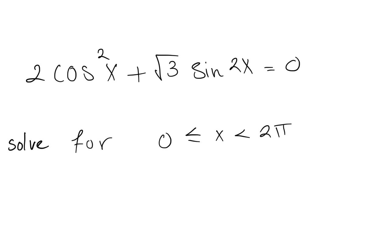 Solved 2cos2x+32sin2x=0solve for 0≤x