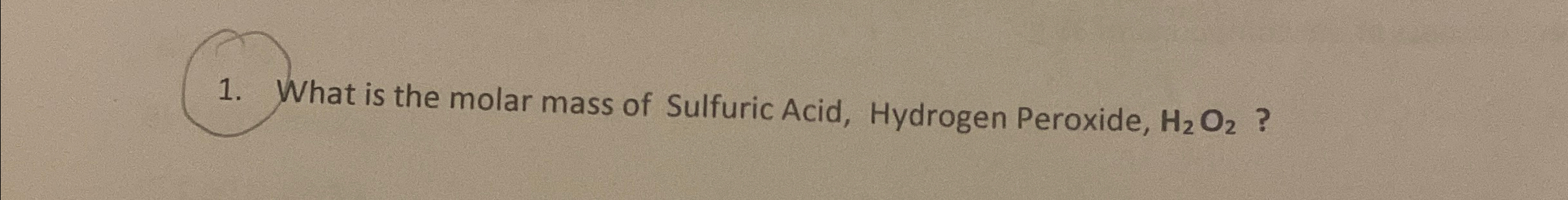 Solved What is the molar mass of Sulfuric Acid, Hydrogen | Chegg.com