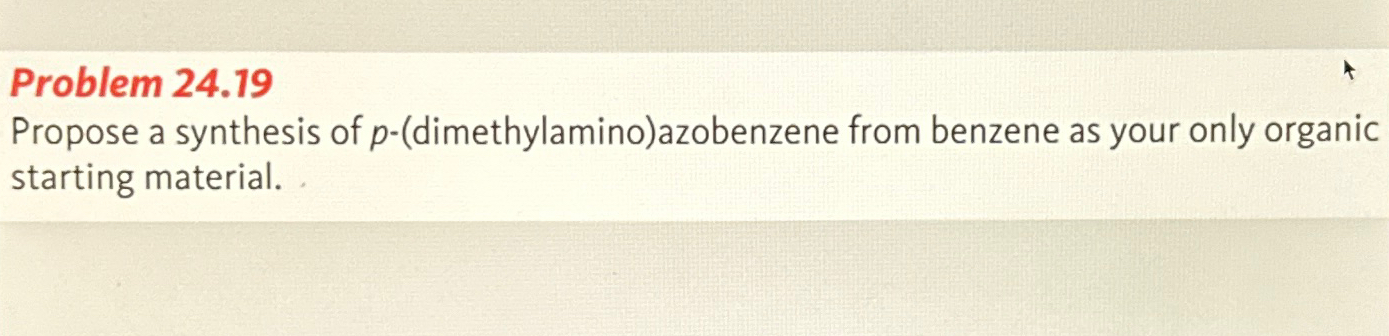 Solved Problem 24.19Propose a synthesis of | Chegg.com