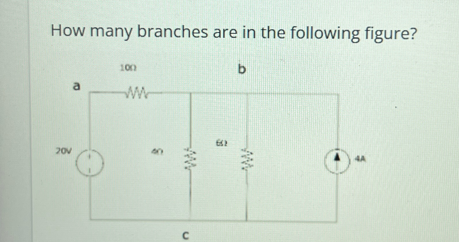 Solved How many branches are in the following figure?C | Chegg.com
