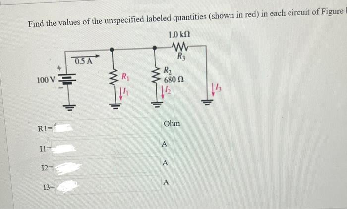 Solved Find the values of the unspecified labeled quantities | Chegg.com