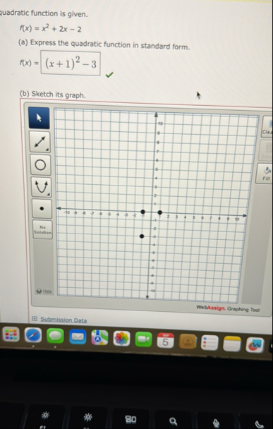 yuadratic function is given.f(x)=x2 2x-2(a) ﻿Express | Chegg.com
