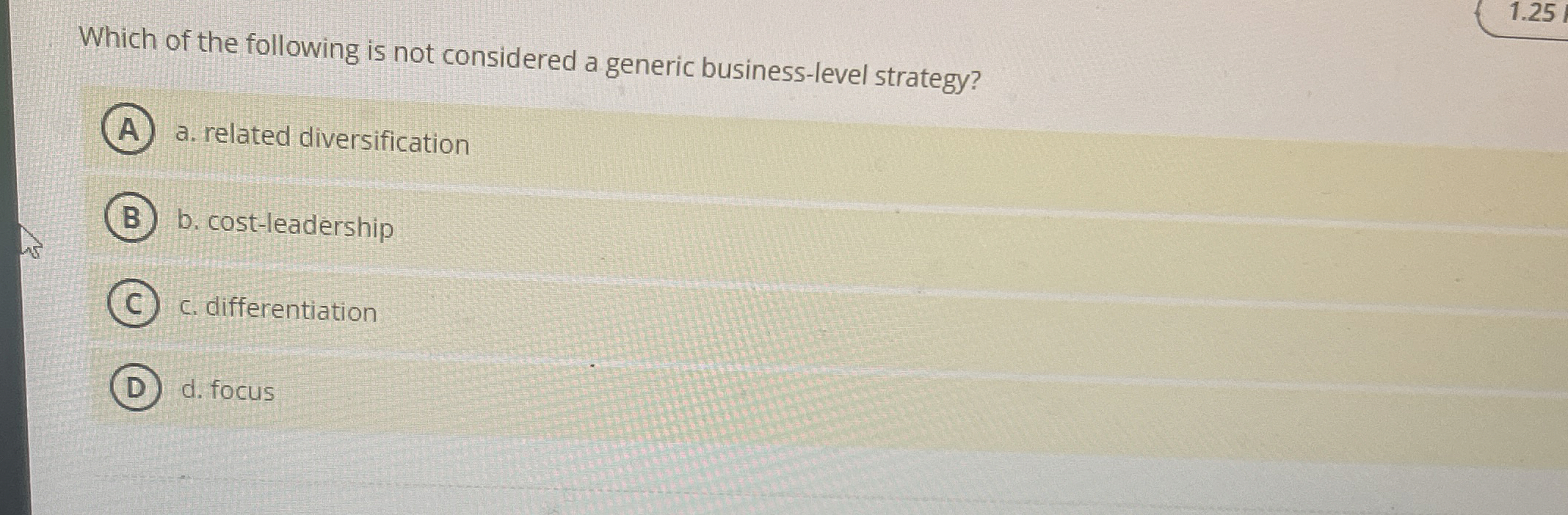 Solved Which of the following is not considered a generic | Chegg.com