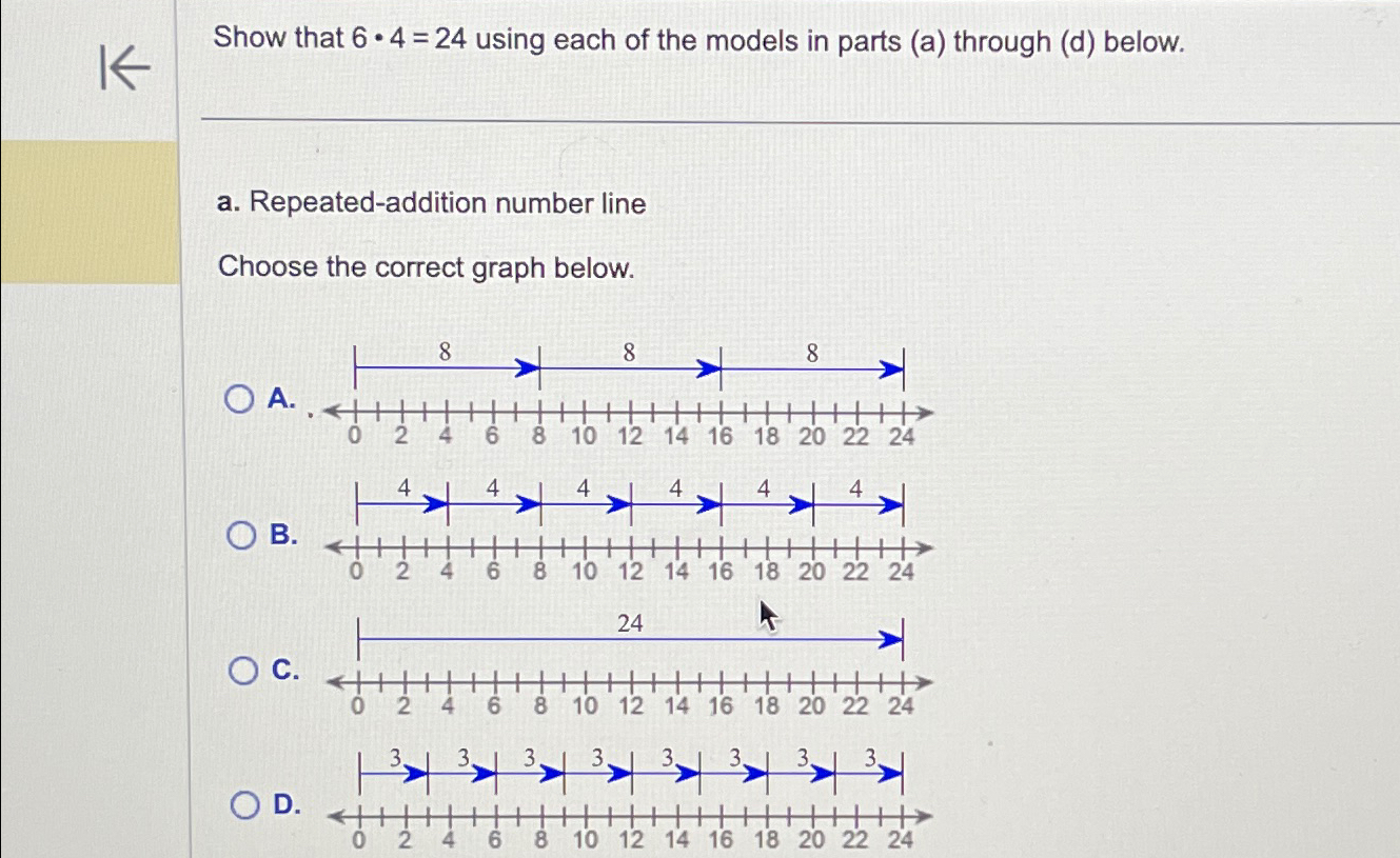 Solved Show that 6*4=24 ﻿using each of the models in parts | Chegg.com