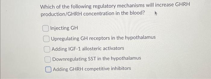 Solved Hypothalamus Stomach Target tissues IGF-1 Secondary | Chegg.com