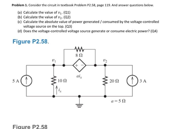 Solved Problem 1. Consider the circuit in textbook Problem | Chegg.com