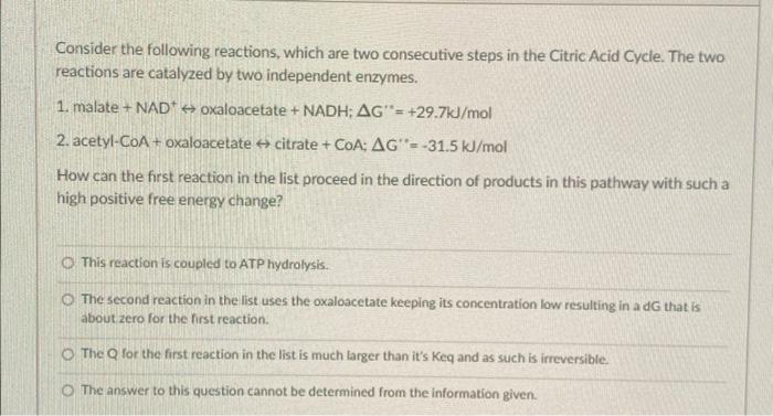 Solved Consider the following reactions, which are two | Chegg.com