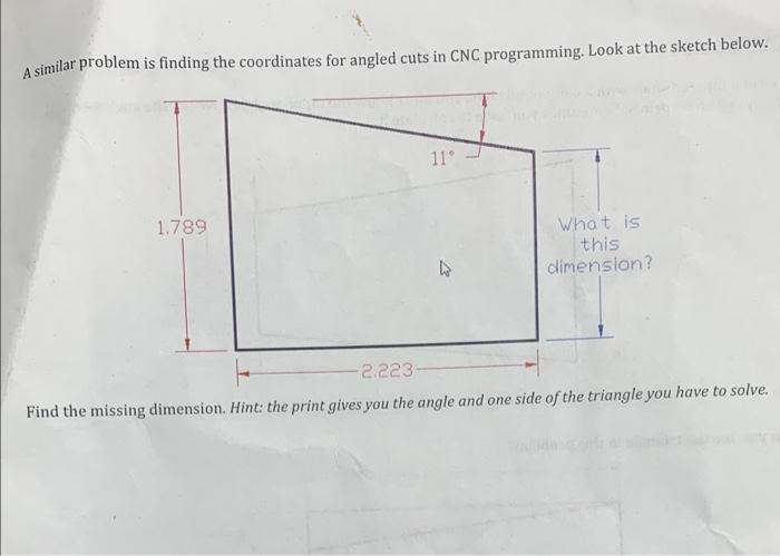 Solved Machining Contextualization Lab TRIGONOMETRY DEPTHS | Chegg.com