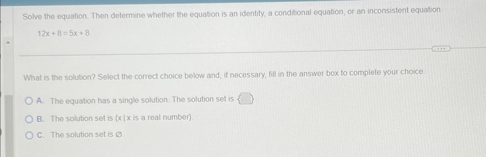 Solved Solve the equation. Then determine whether the | Chegg.com