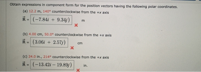 Solved Obtain expressions in component form for the position | Chegg.com