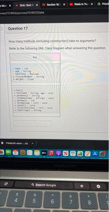Solved How many methods (including constructors) trke no | Chegg.com