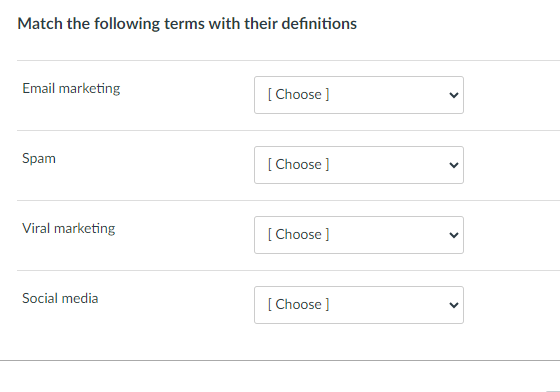 Solved Match the following terms with their definitionsEmail | Chegg.com