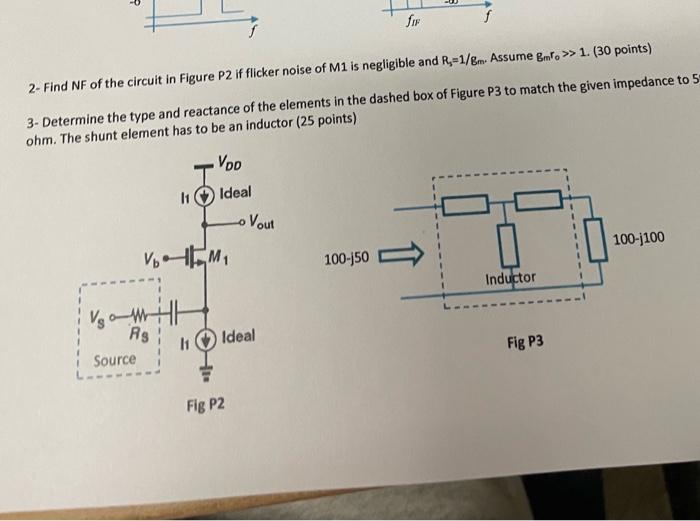 Solved 2- Find NF of the circuit in Figure P2 if flicker | Chegg.com