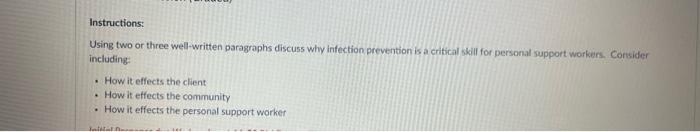 Solved Instructions: Using two or three well-written | Chegg.com