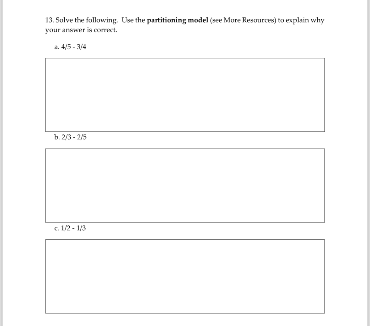 Solved Solve the following. Use the partitioning model (see | Chegg.com