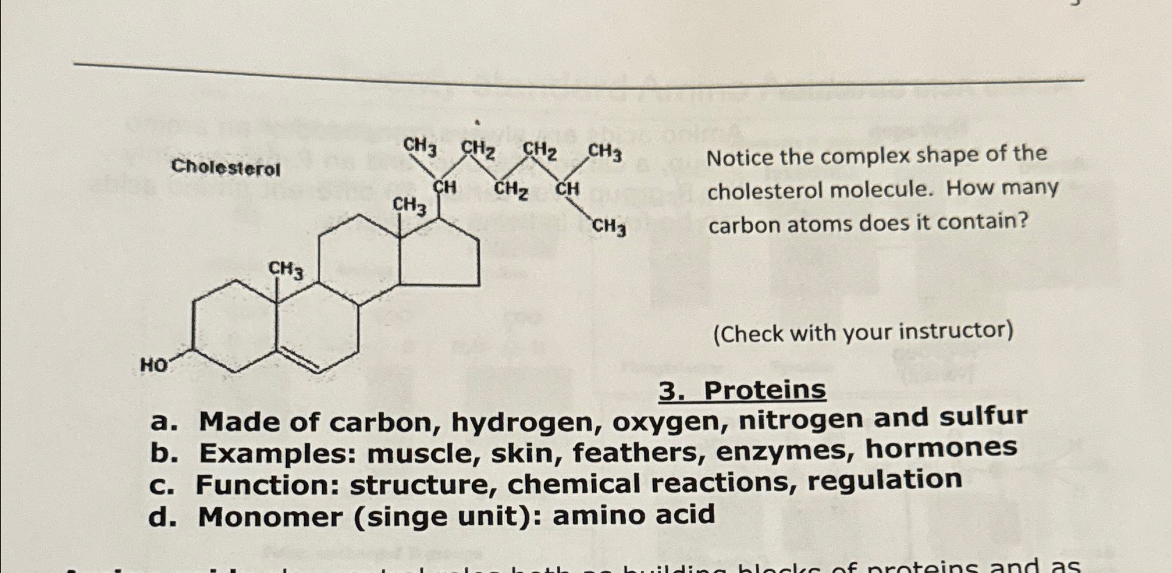 Solved Notice the complex shape of the cholesterol molecule. | Chegg.com