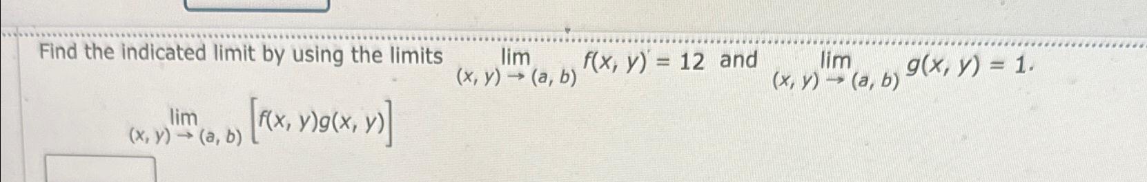 Solved Find the indicated limit by using the limits | Chegg.com