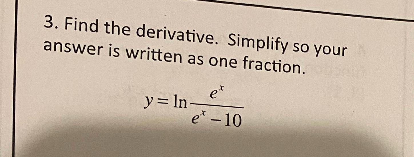 Solved Find the derivative. Simplify so your answer is | Chegg.com