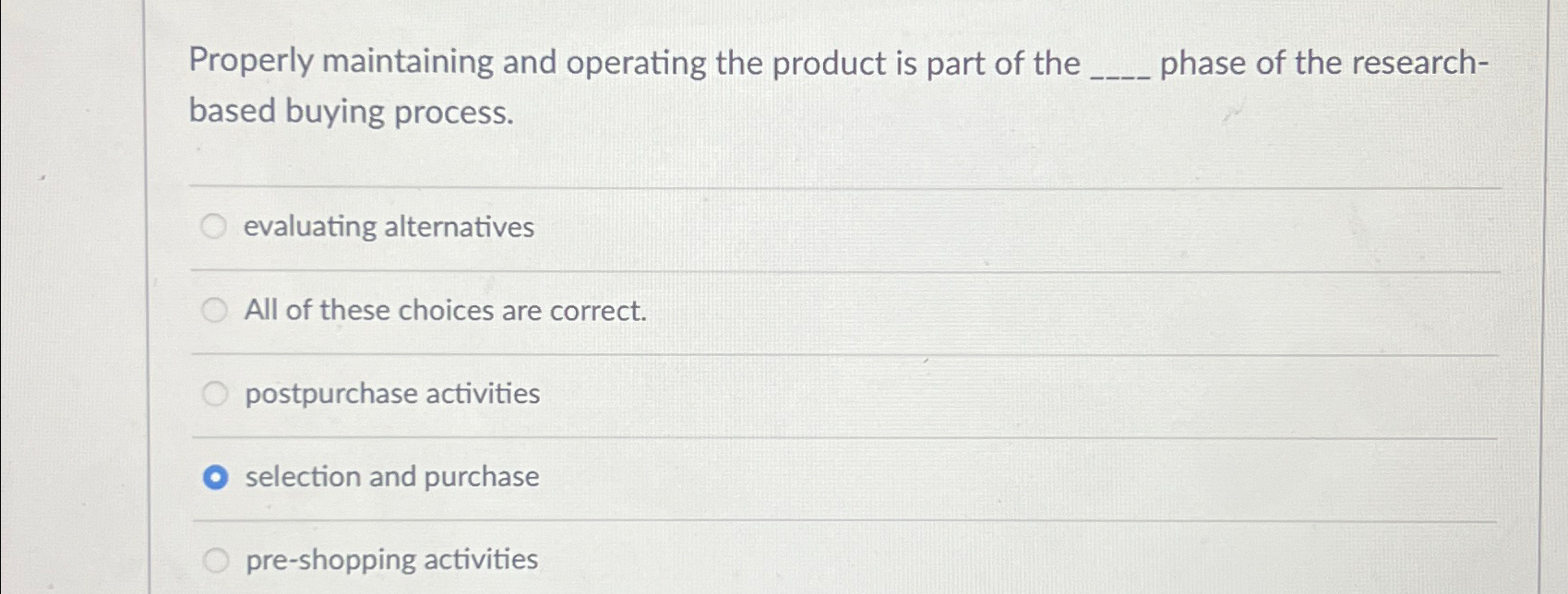 Solved Properly maintaining and operating the product is | Chegg.com