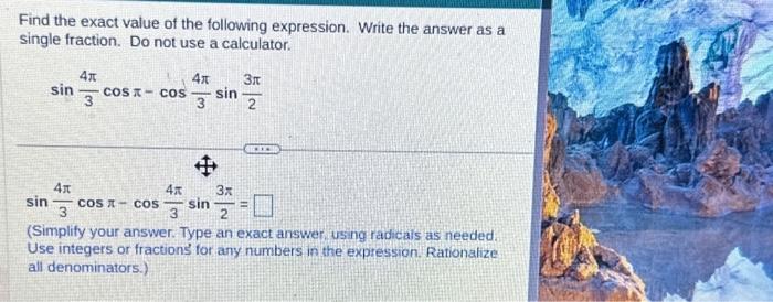 Solved Find the exact value of the following expression. | Chegg.com
