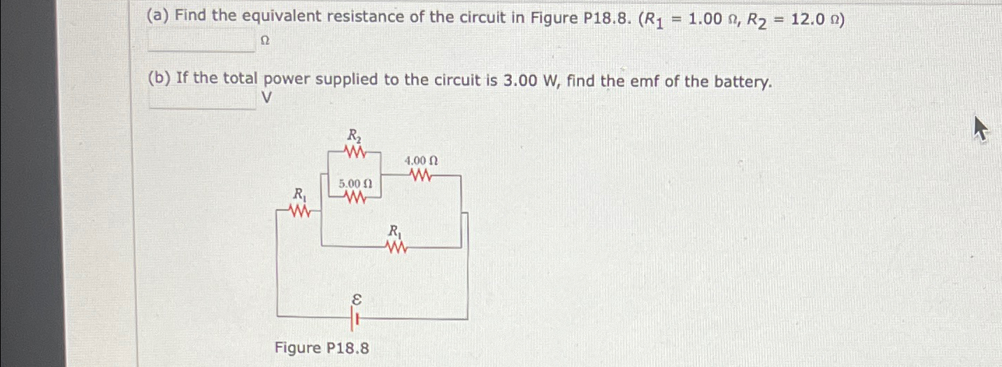 Solved (a) ﻿Find the equivalent resistance of the circuit in | Chegg.com