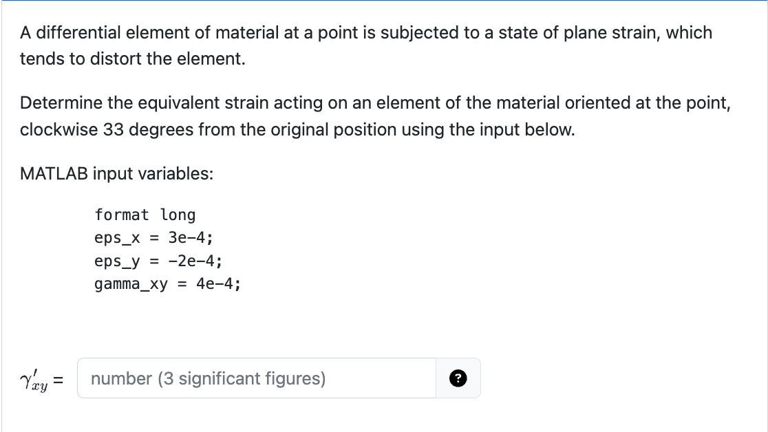 Solved A differential element of material at a point is | Chegg.com