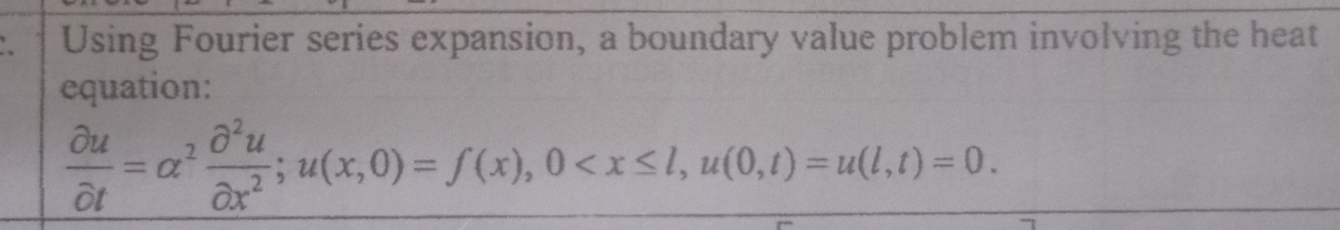Solved Using Fourier series expansion, a boundary value | Chegg.com