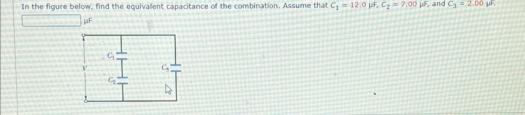 Solved In the figure below, find the equivalent capacitance | Chegg.com