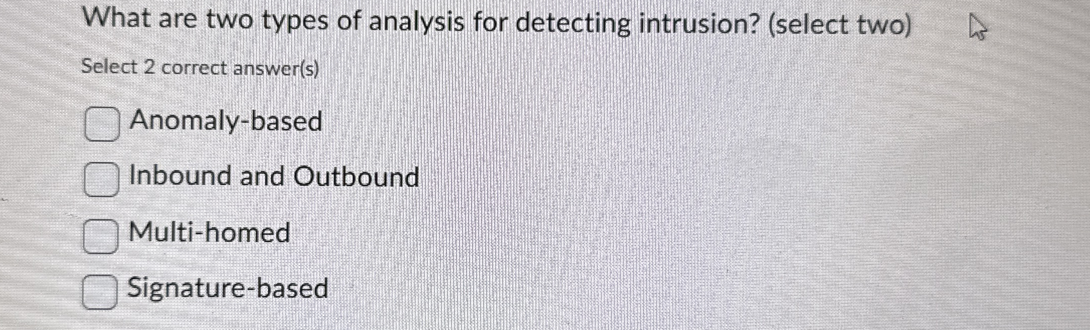 Solved What are two types of analysis for detecting | Chegg.com