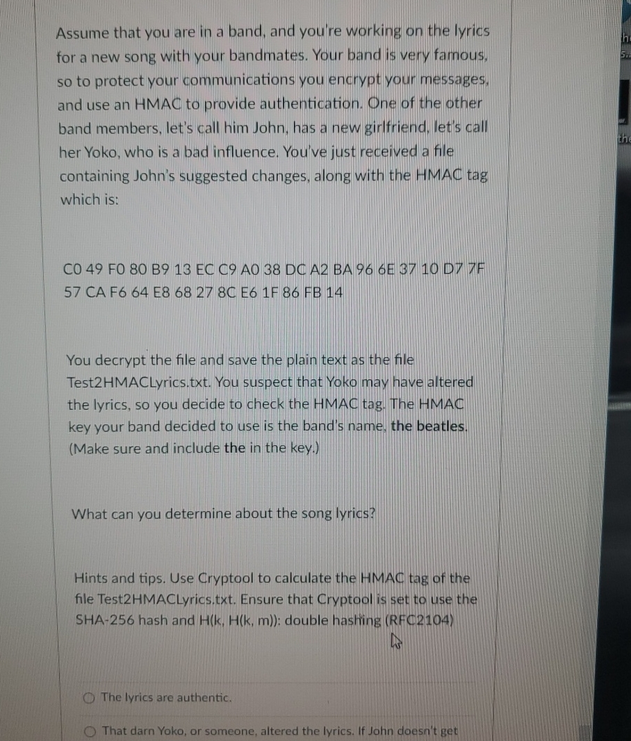 Solved Assume that you are in a band, and you're working on | Chegg.com