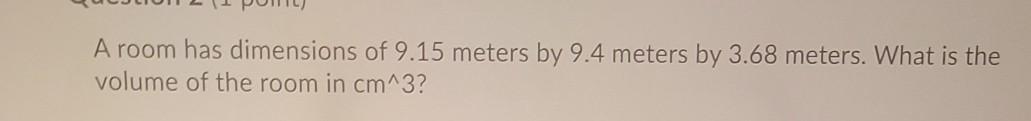 Solved A room has dimensions of 9.15 meters by 9.4 meters by | Chegg.com