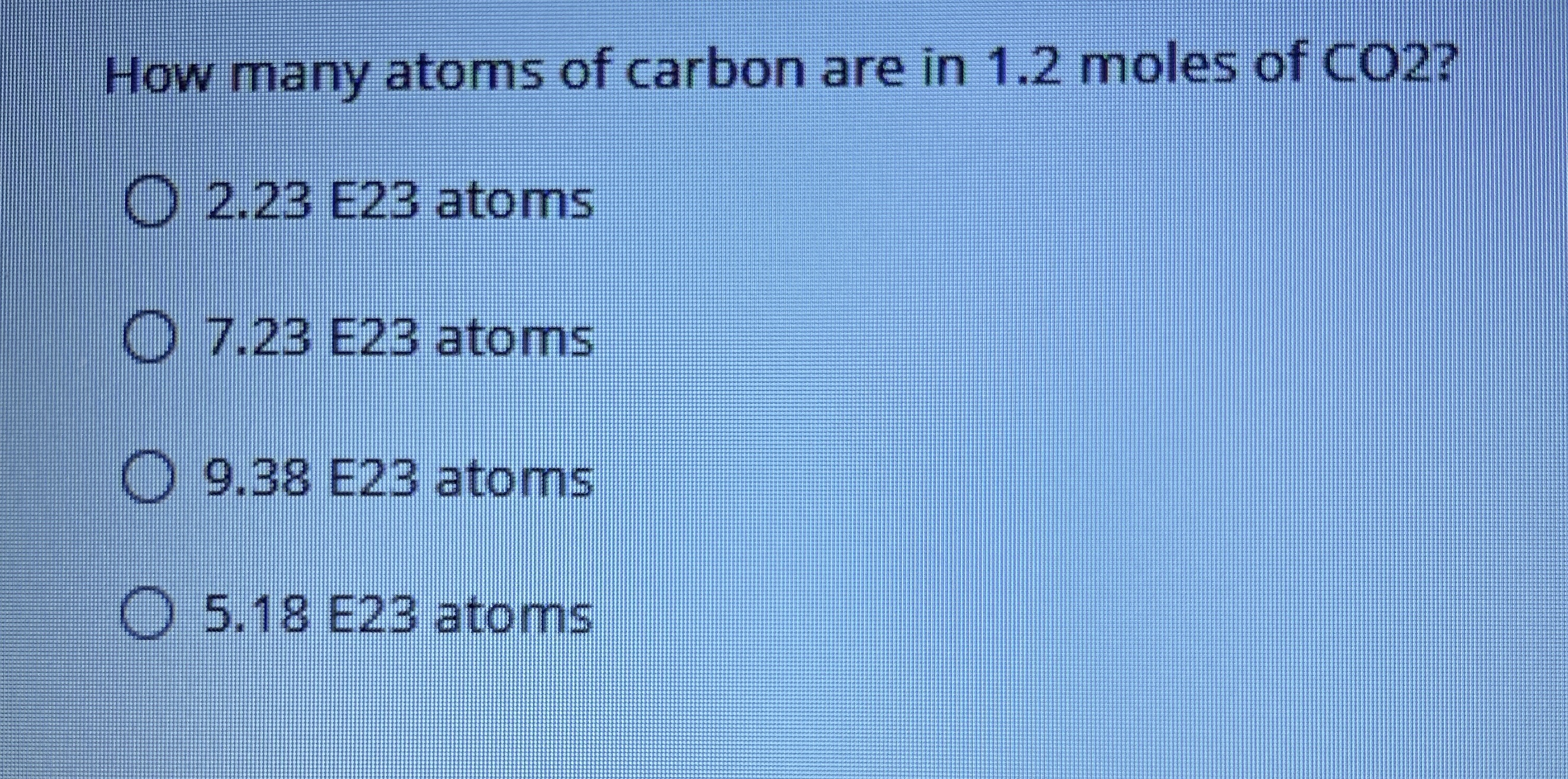 Solved How many atoms of carbon are in 1.2 ﻿moles of | Chegg.com